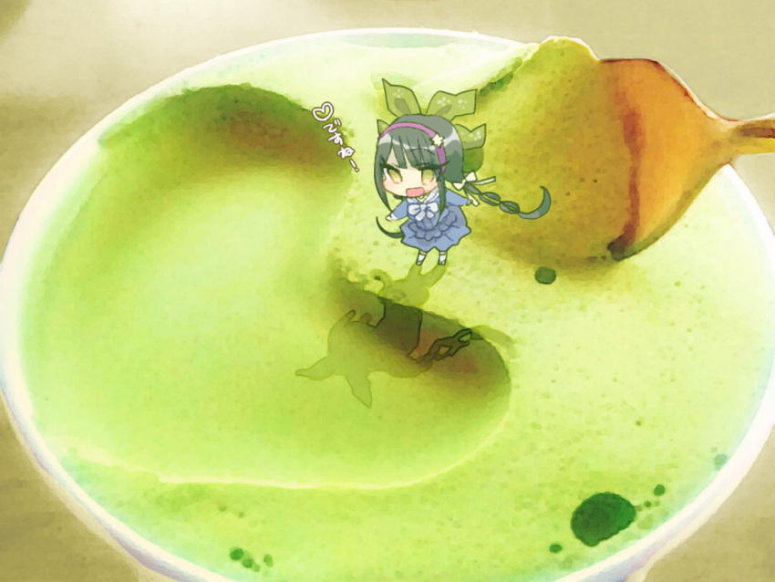 Safebooru - 1girl black hair bow chabashira tenko chibi chibi only ...