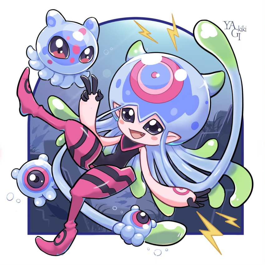 Safebooru Circle Digimon Digimon Creature Electricity Fang Highres