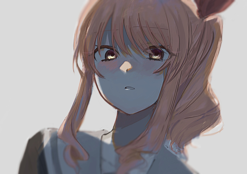 Safebooru - 1other akiyama mizuki anko (user uaaw2357) backlighting black shirt blurry blush bow ...