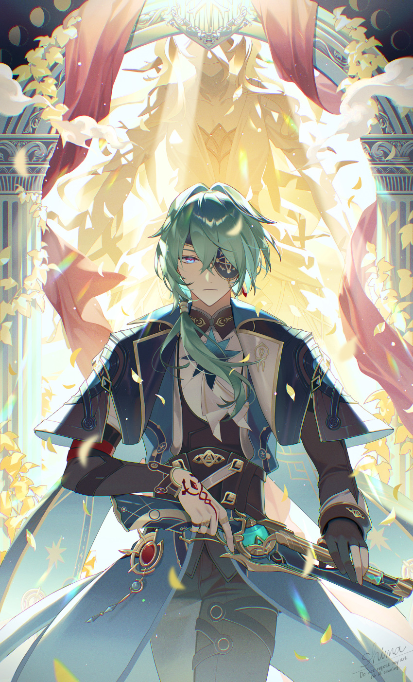 Safebooru - 1boy 1girl absurdres anaxa (honkai: star rail) ancient greek clothes ascot autumn ...