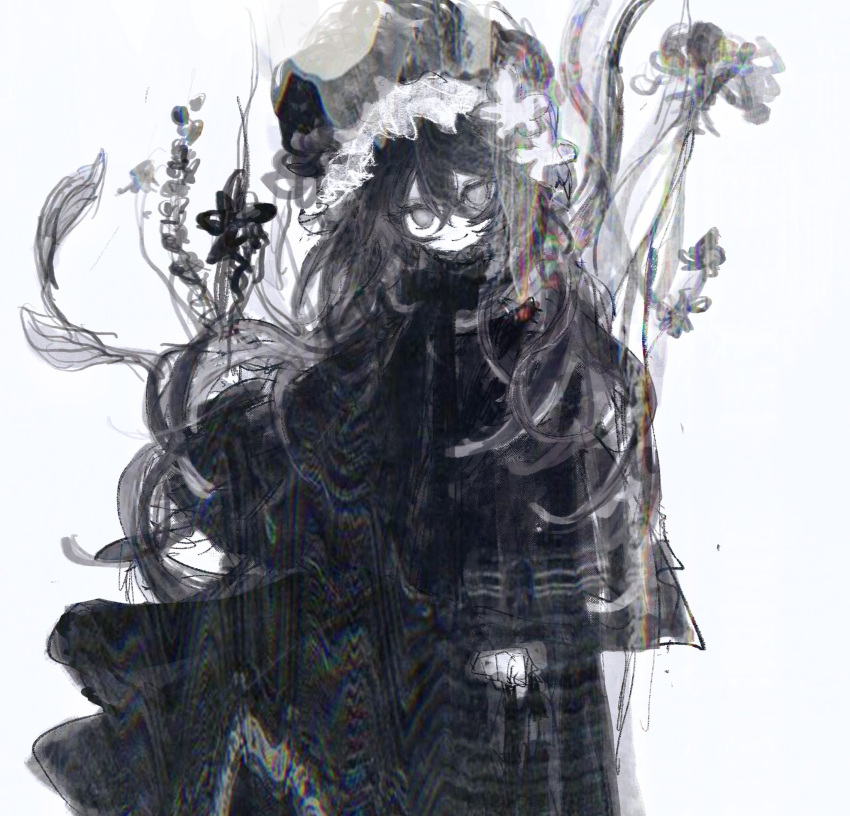 Safebooru - 1girl akama chlorine black bonnet black bow black bowtie black capelet black dress ...