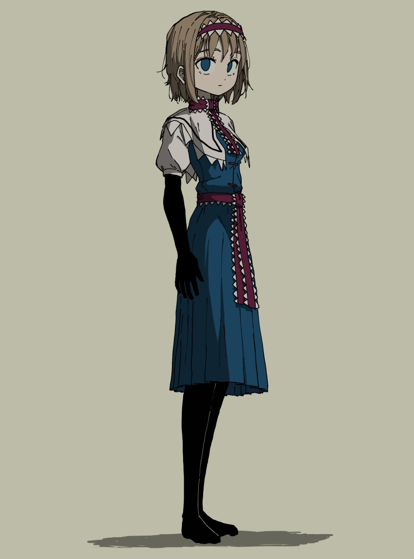 Safebooru - 1girl absurdres alice margatroid black gloves black pantyhose blonde hair blue dress ...