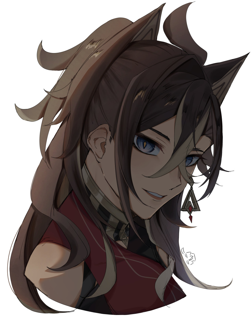 Safebooru - 1girl 4reiji absurdres ahoge bandeau bare shoulders black bandeau black hair blonde ...