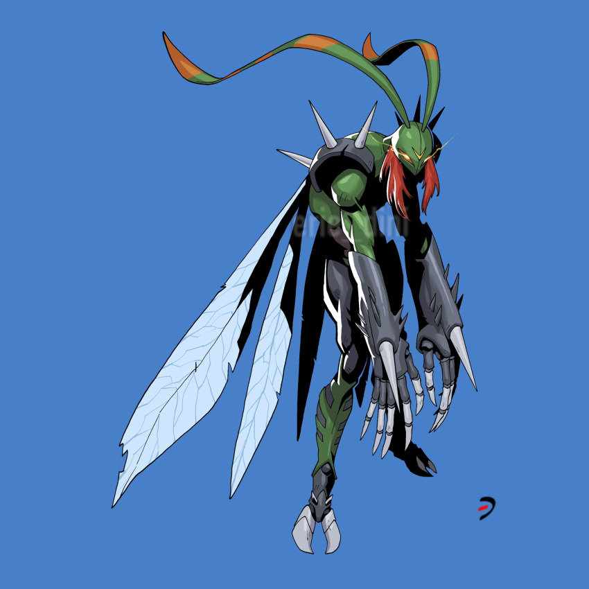 Safebooru - 1boy blue background bug digimon digimon (creature) eye ...