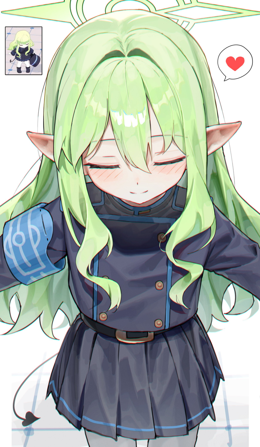 Safebooru - 1girl absurdres armband black jacket black skirt black tail blue archive blue ...