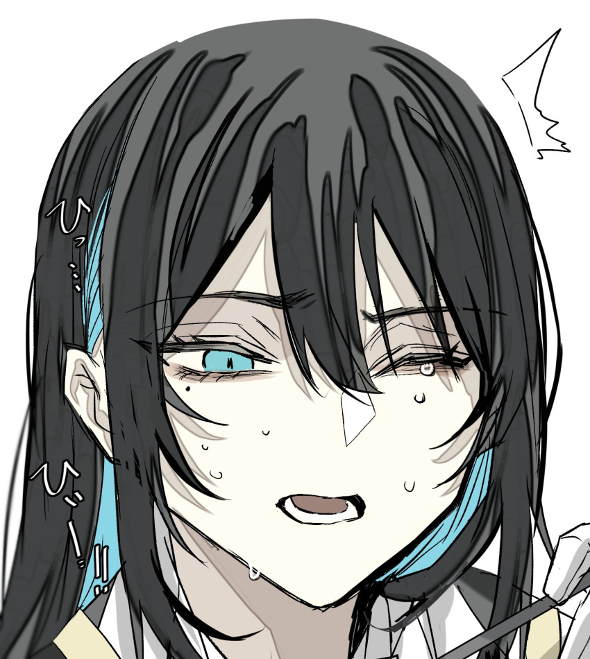 Safebooru - 1girl ado (utaite) black hair blue eyes blue hair chando ...