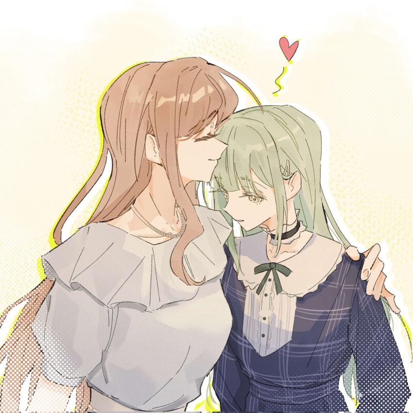 Safebooru - 2girls bang dream! bang dream! it's mygo!!!!! blue dress brown hair choker closed ...