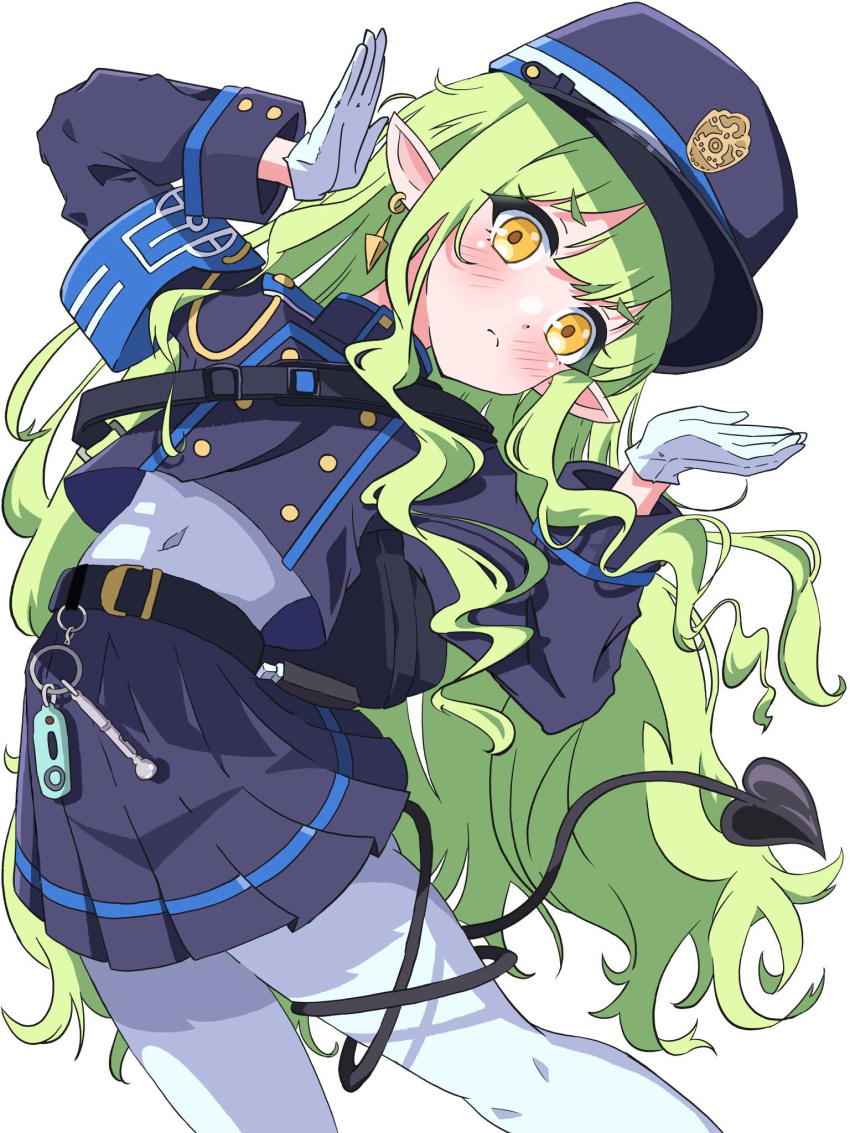 Safebooru - amanotti 01 belt black belt blue archive blue hat blue jacket blue skirt blush ...