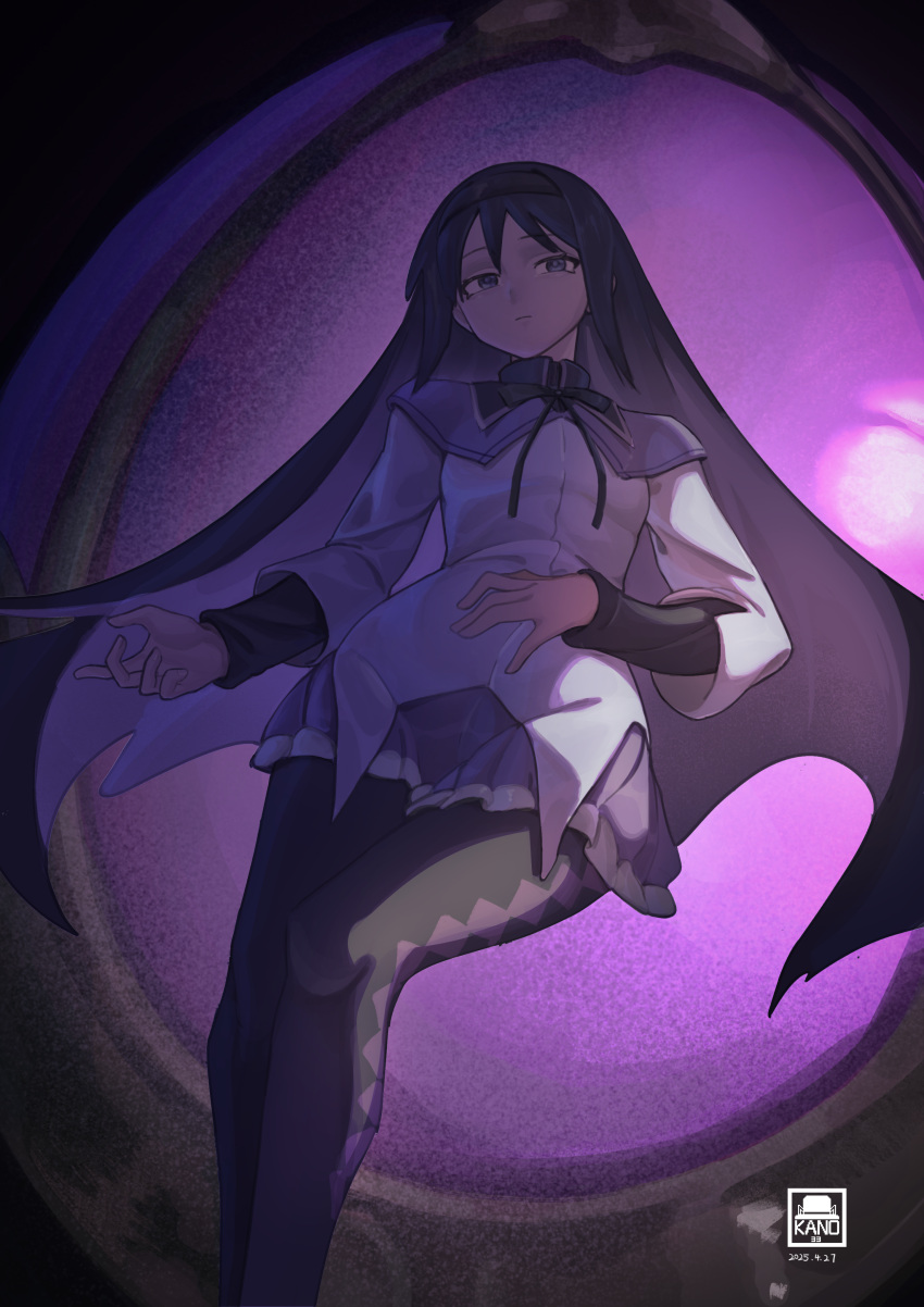 Safebooru - 1girl absurdres akemi homura akemi homura (magical girl) argyle clothes argyle ...