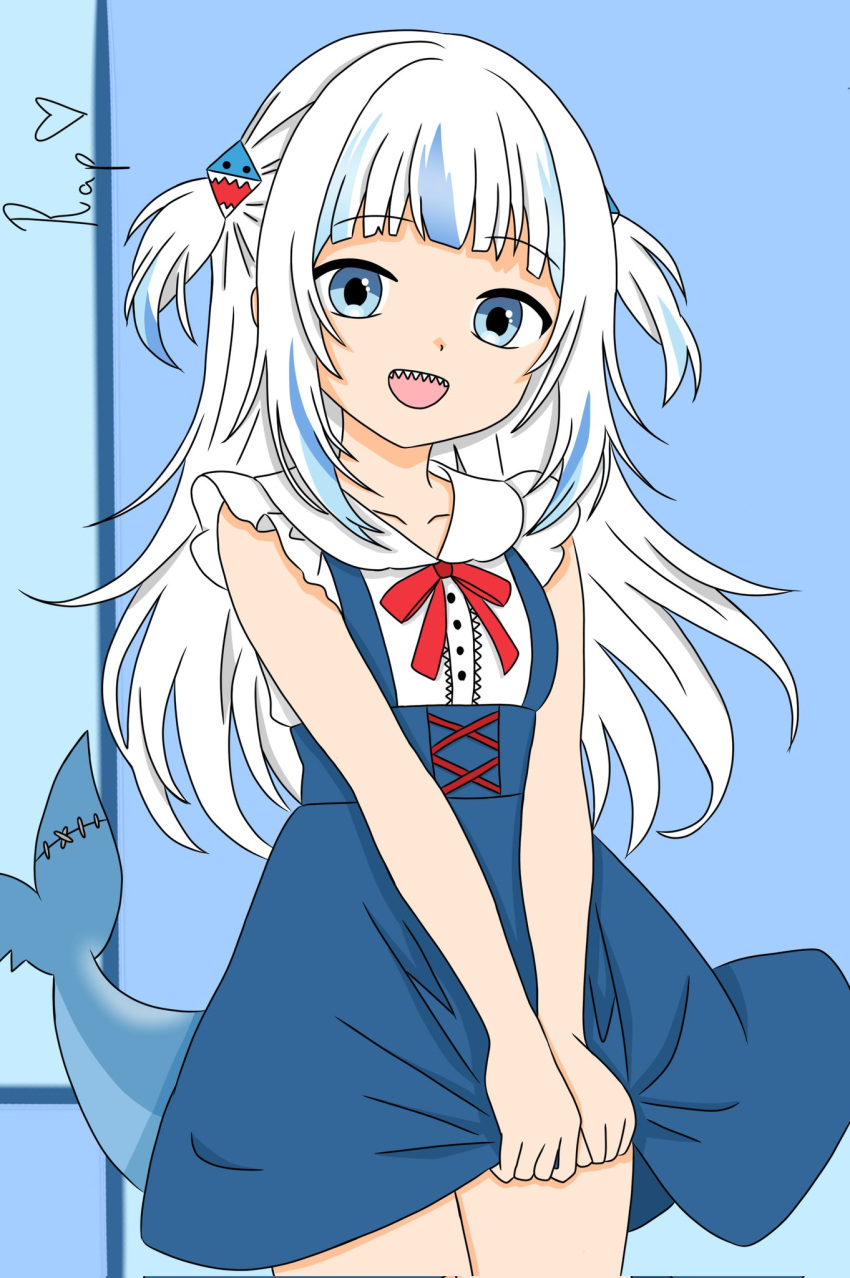 Safebooru - animal hood fins fish tail gawr gura gawr gura (casual ...