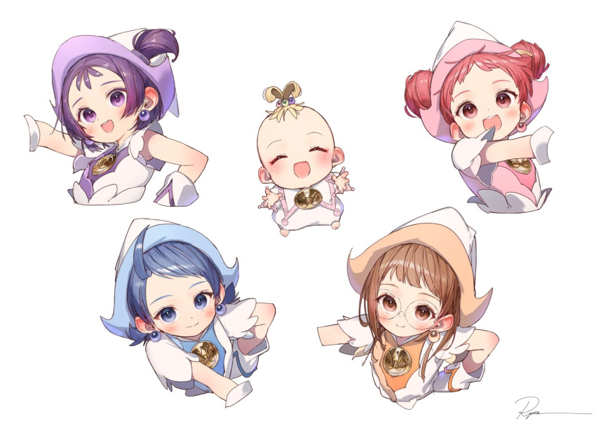 Safebooru - 5girls ahoge baby blonde hair blue dress blue eyes blue ...