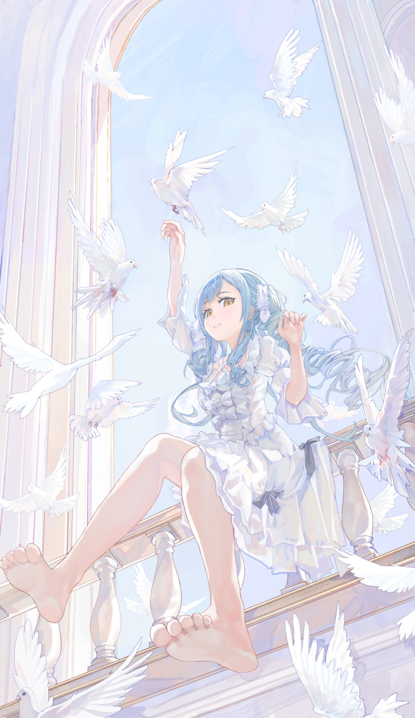 Safebooru - 1girl absurdres bang dream! bang dream! it's mygo!!!!! barefoot bird blacky1266859 ...