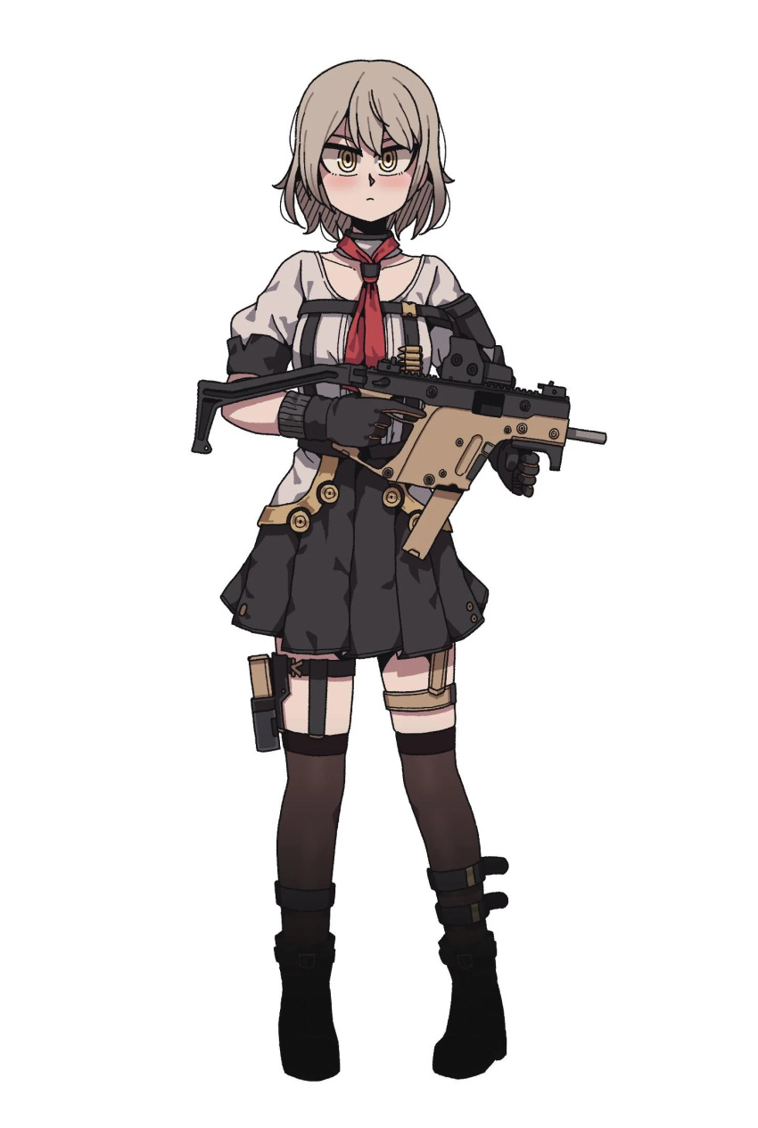 Safebooru - 1girl girls frontline kriss vector medium hair submachine ...
