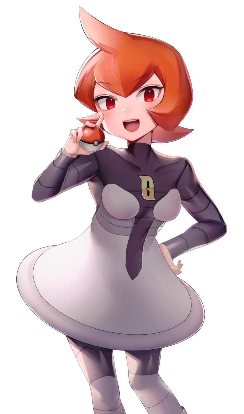 Safebooru - 1girl arm up blush dress hand on hip highres leaning ...