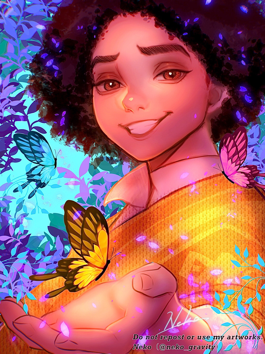 Safebooru 1boy Absurdres Brown Eyes Brown Hair Bug Butterfly Camilo 1558