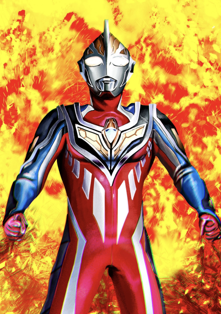 Safebooru - 1boy 4ze meteor alien armor arms at sides black skin blue ...
