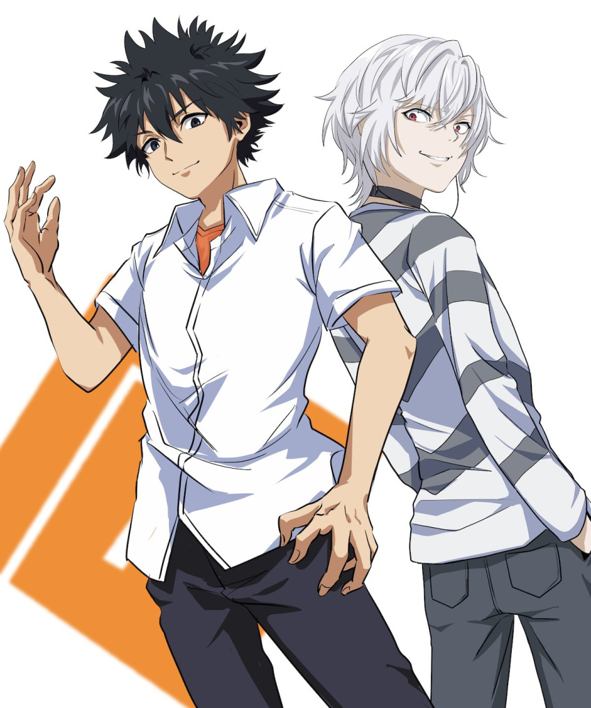 Safebooru - 2boys a certain high school uniform accelerator (toaru ...