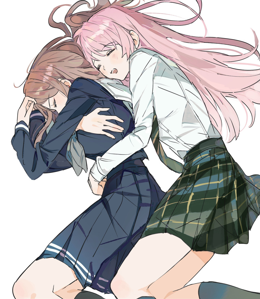 Safebooru - 2girls absurdres bang dream! bang dream! it's mygo!!!!! blue shirt blue skirt blush ...