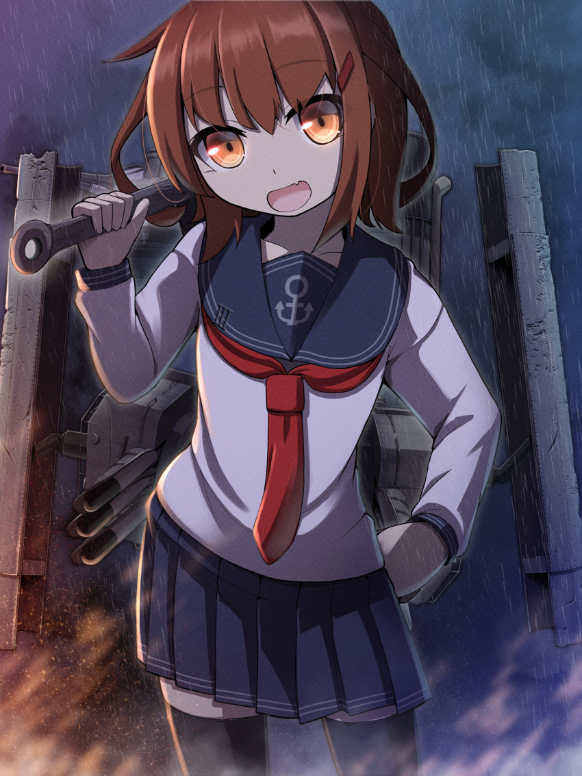 Safebooru - 1girl absurdres anchor anchor symbol black legwear blue sailor collar blue skirt ...