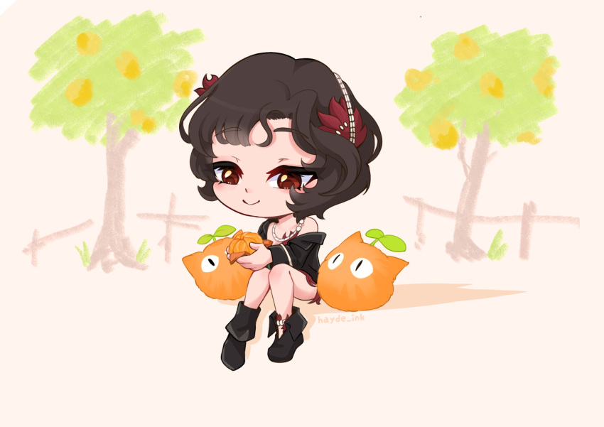 Safebooru - 1girl ankle boots black boots black hair boots carbuncle ...