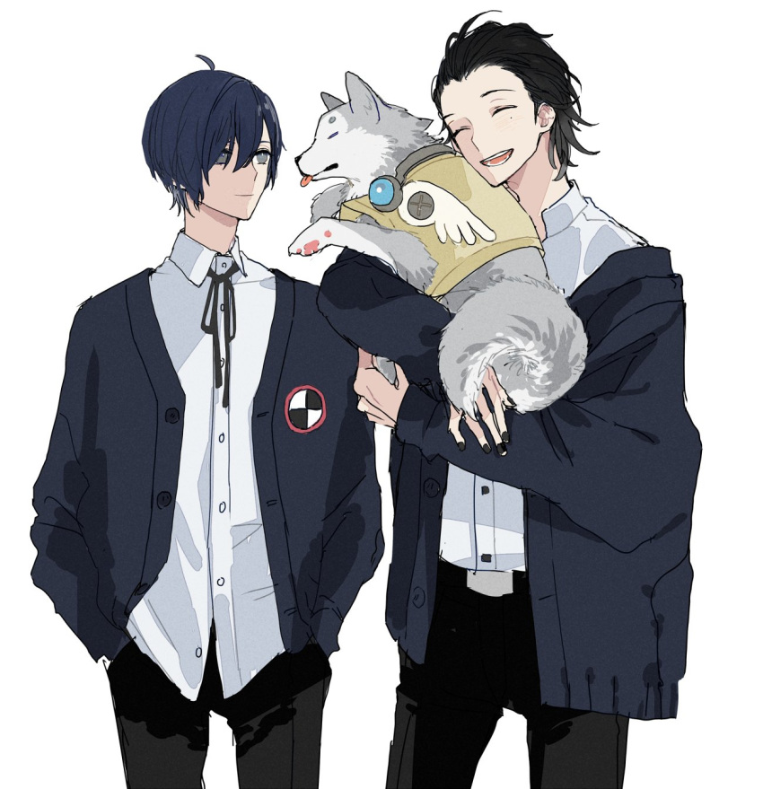 Safebooru - black jacket black nails casual closed mouth cowboy shot ...