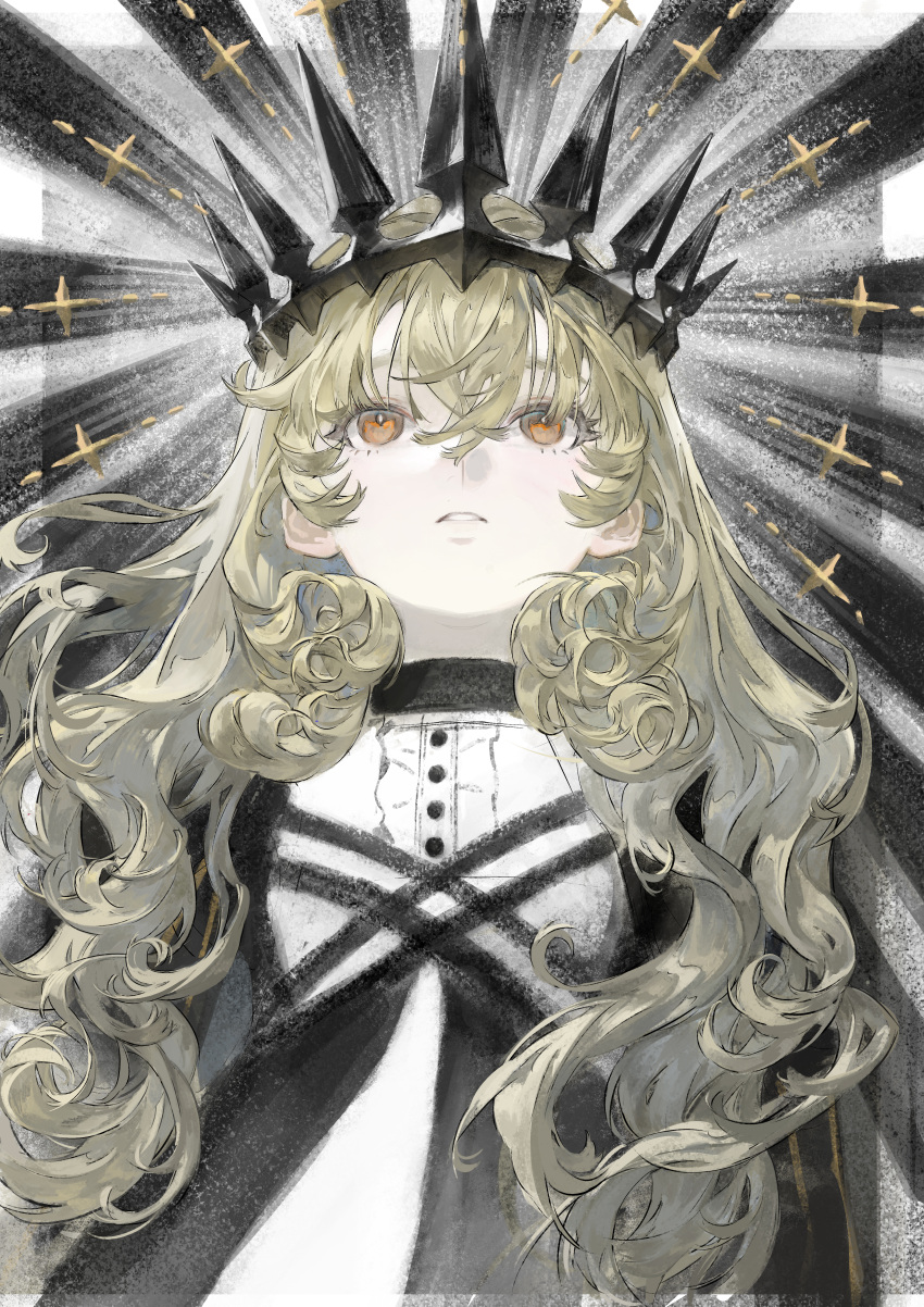 Safebooru - 1girl absurdres black dress black rock shooter blonde hair center frills chariot ...