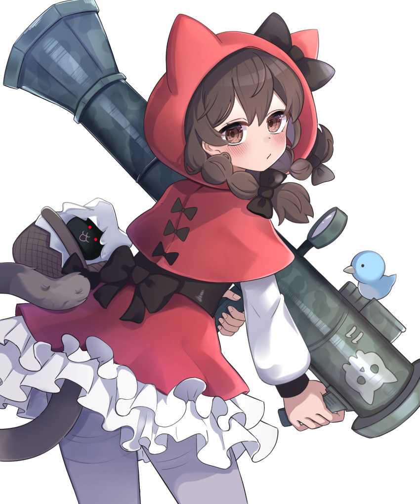 Safebooru - absurdres cat (nyanko daisensou) cat tail highres hood m1 ...