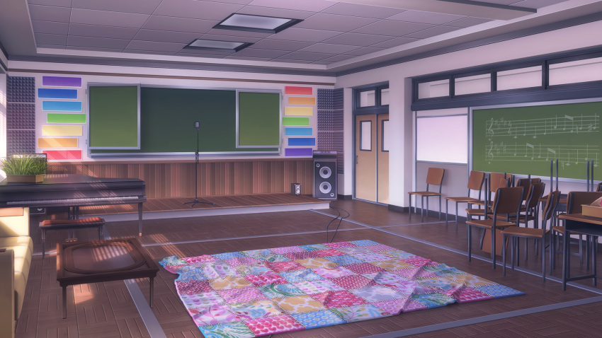 Safebooru - acoustic foam amplifier audio cable blanket cable ceiling ...