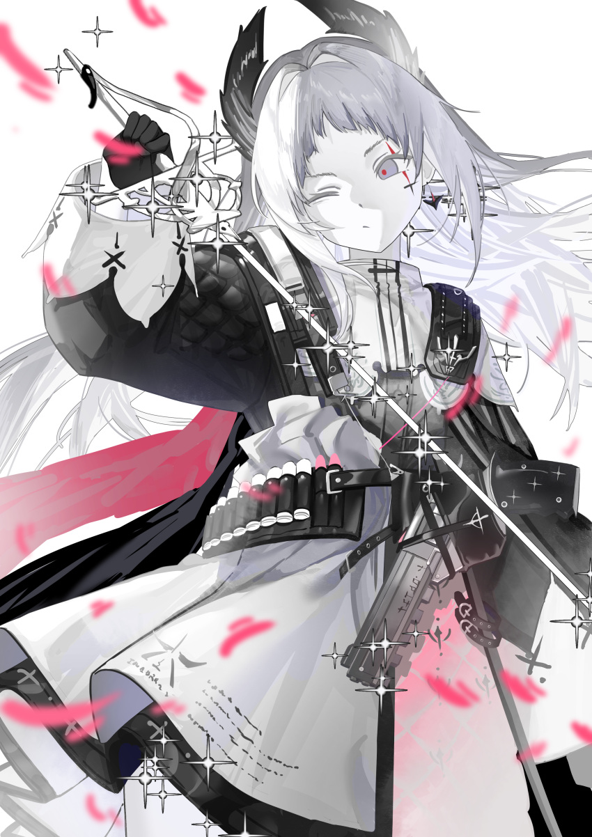 Safebooru - 1girl absurdres arched bangs arknights arm up black dress black gloves chinese ...