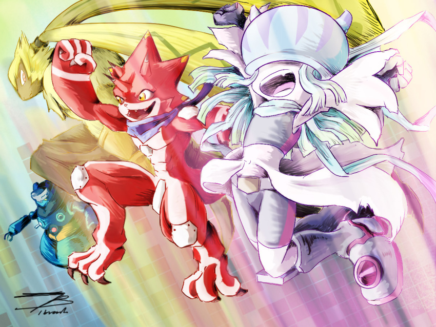 Safebooru Belt Betelgammamon Digimon Digimon Creature Fang Floating
