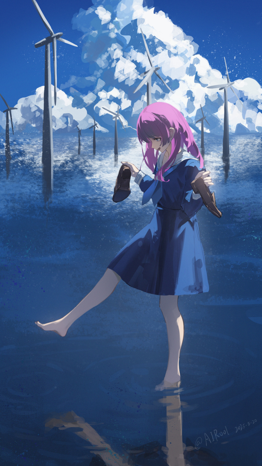 Safebooru - 1girl absurdres airool backlighting bang dream! bang dream! it's mygo!!!!! barefoot ...