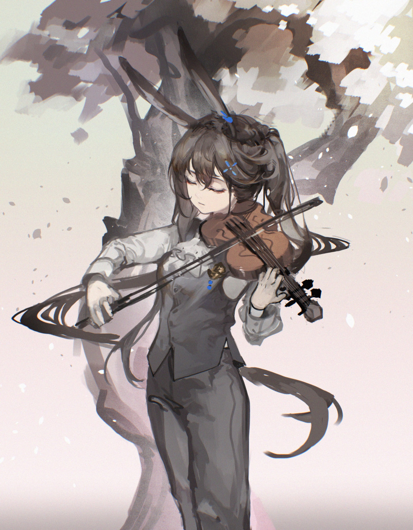 Safebooru - 1girl absurdres alternate costume amiya (arknights) animal ears arknights black ...