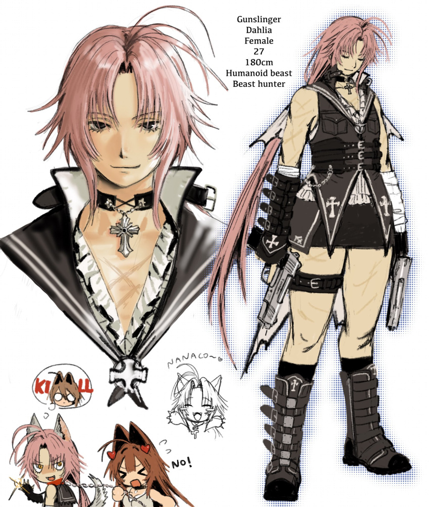 Safebooru - 1boy 2girls arm warmers black sailor collar boots character ...