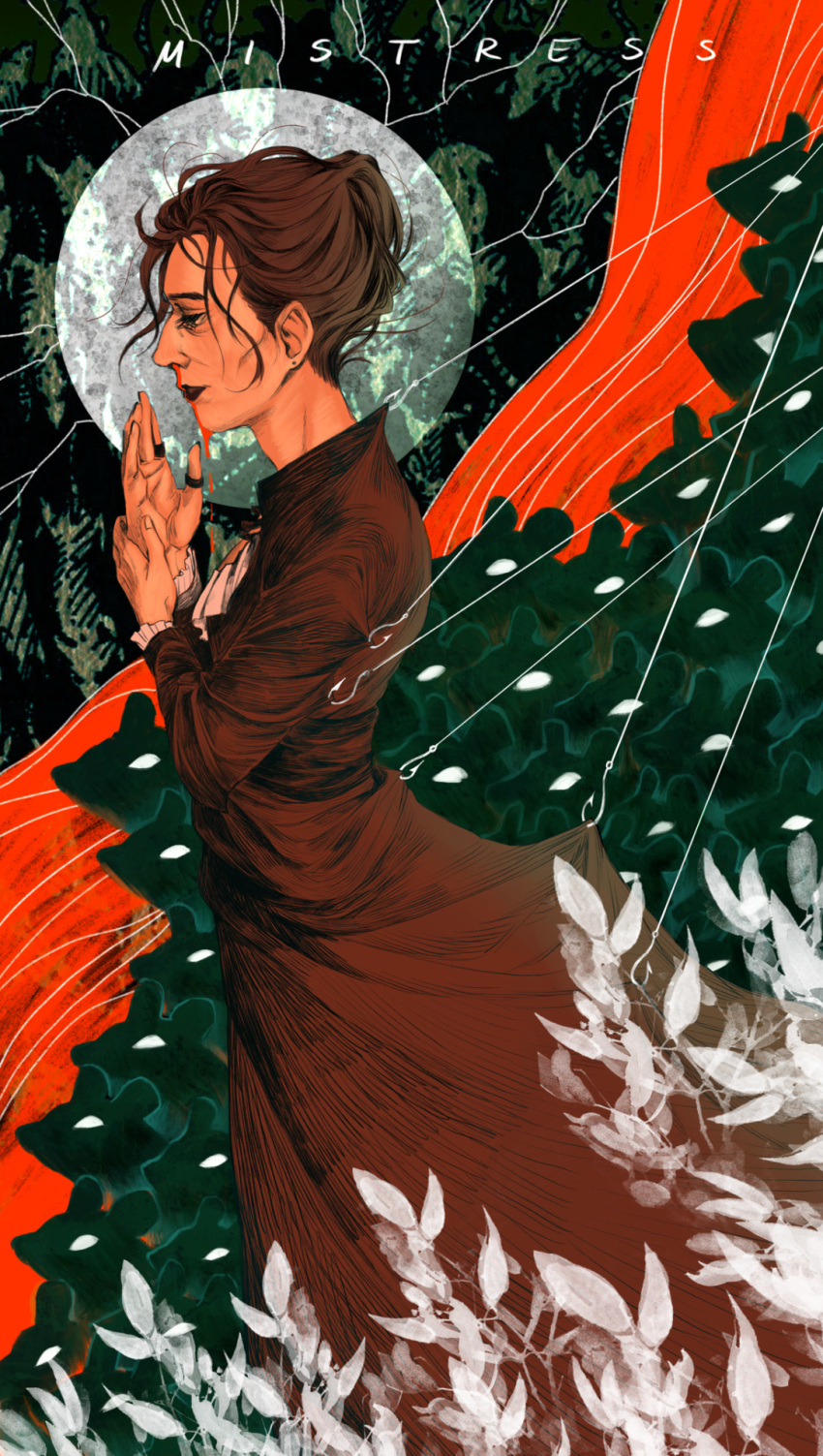 Safebooru - 1woman black dress black lipstick brown hat earrings hooks humbles jewelry katerina ...