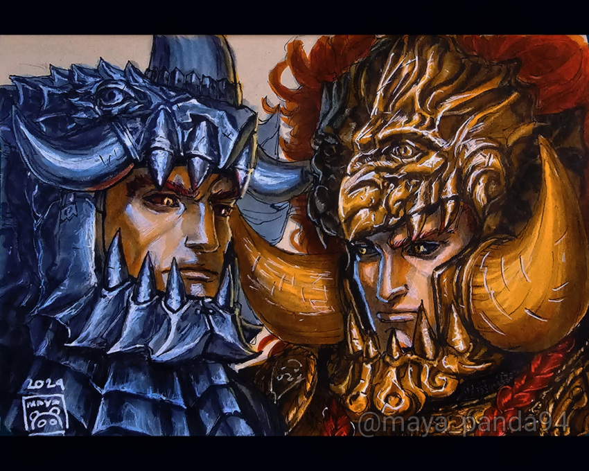 Safebooru - 2024 2boys @ (symbol) armor artist name berserk black ...