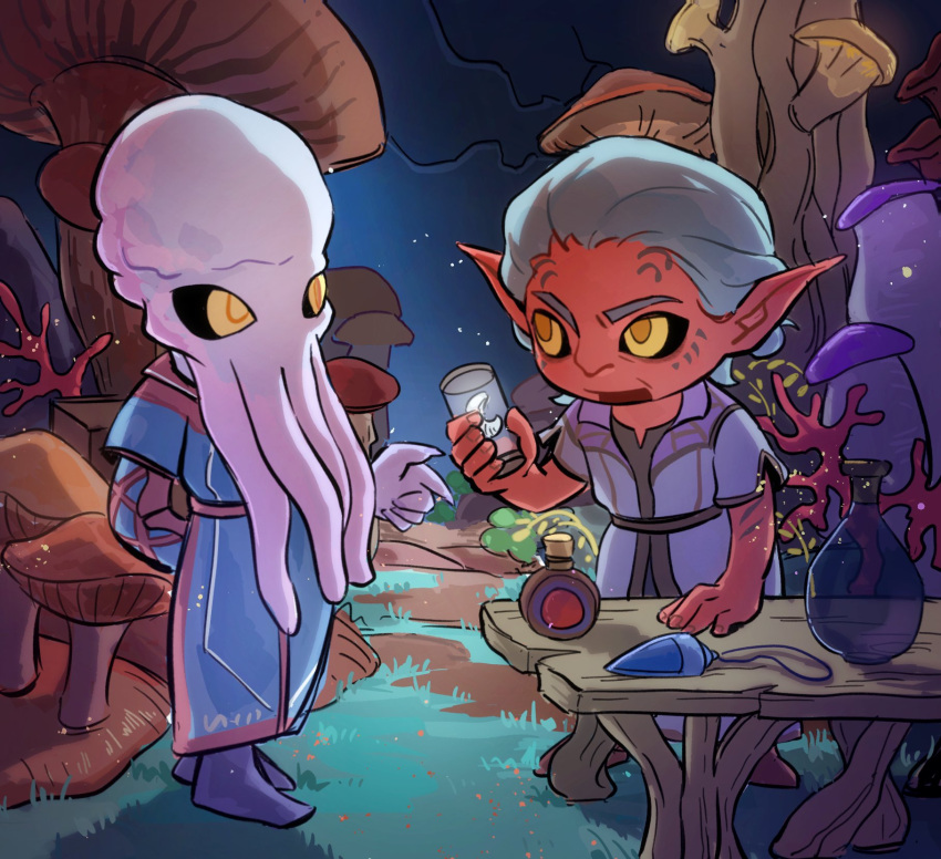 Safebooru - 1boy 1other arm behind back baldur's gate baldur's gate 3 ...