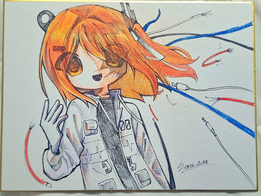 Safebooru - 1girl a.i. voice adachi rei audio jack cable floating hair ...