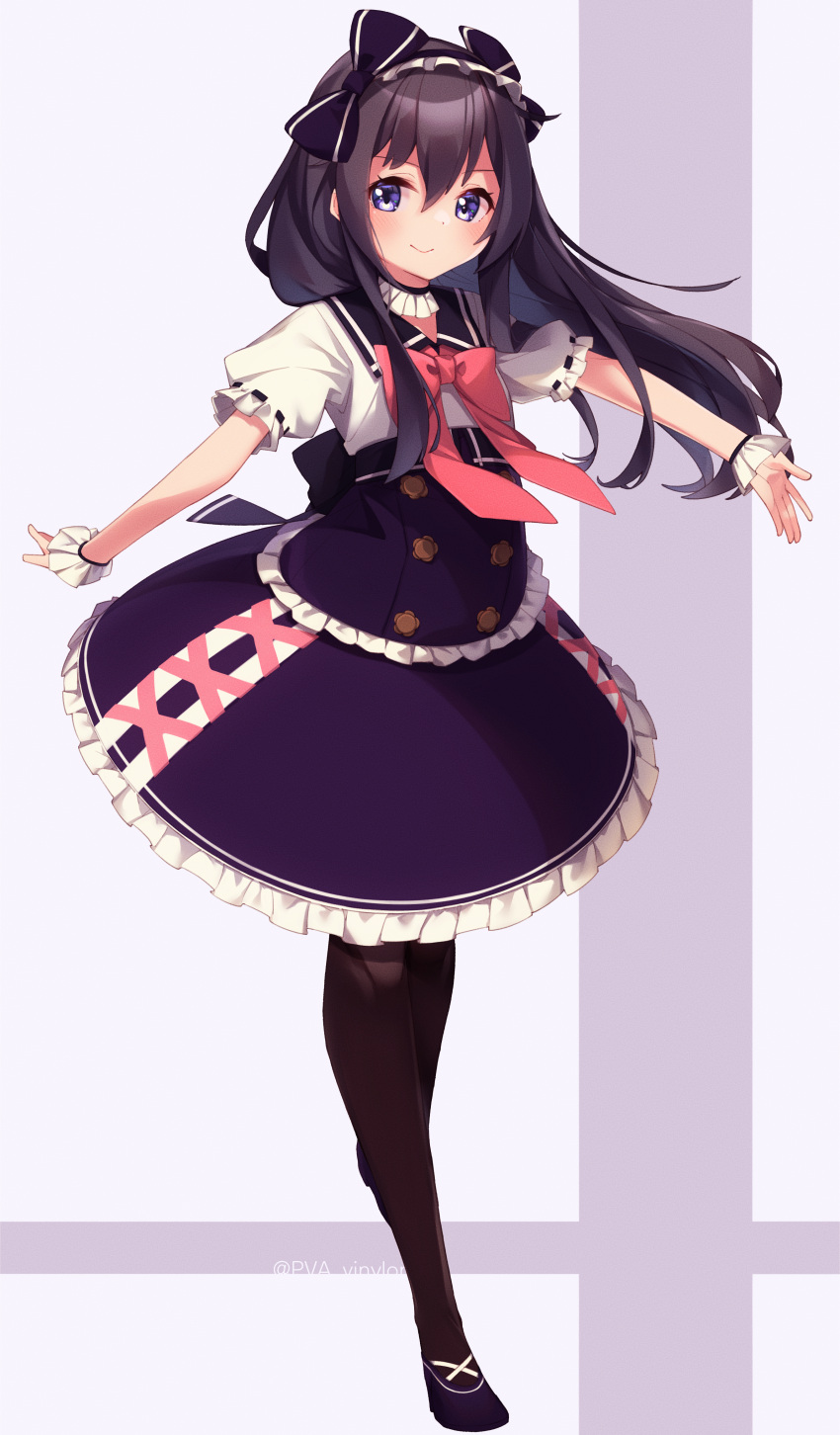 Safebooru - 1girl absurdres akatsuki (kancolle) alternate costume black dress black legwear ...