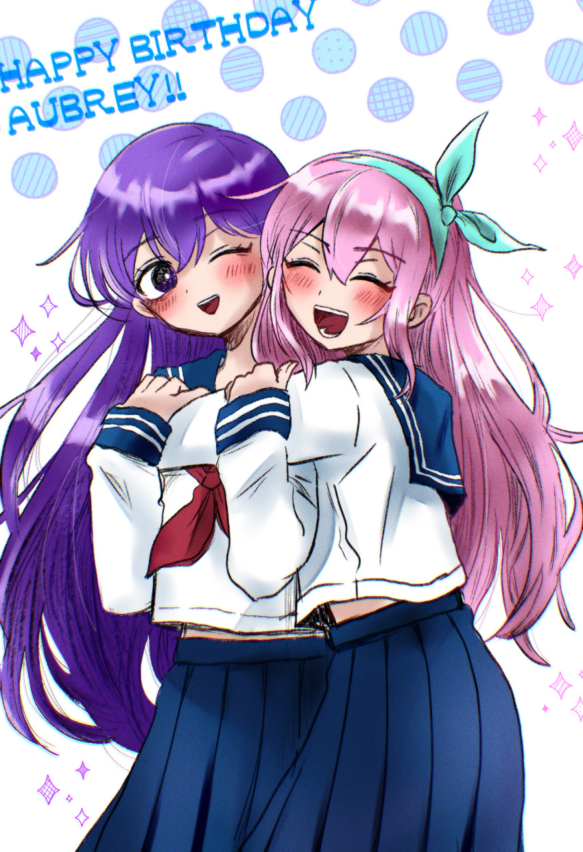 Safebooru - 2girls alternate costume aubrey (faraway) (omori) aubrey (omori) black eyes blue ...