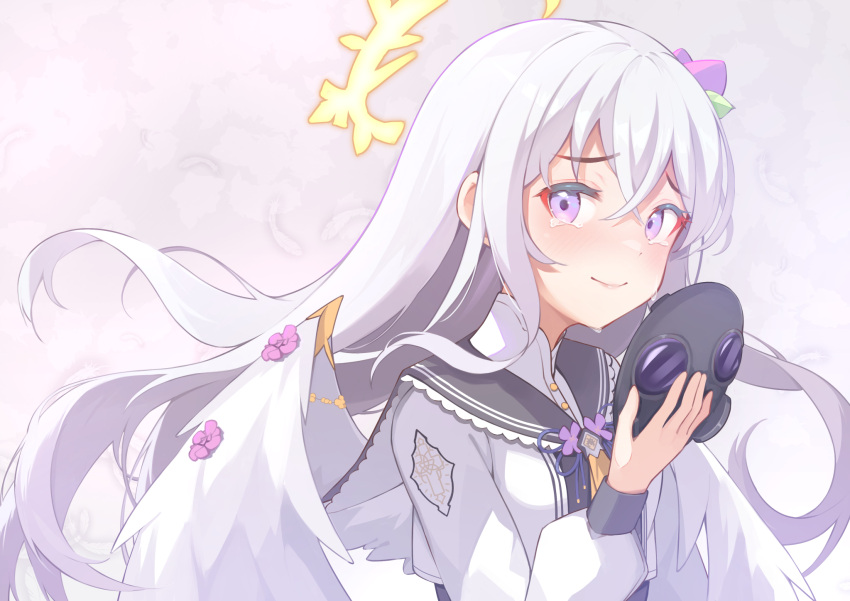 Safebooru - 1girl angel wings artist request azusa (blue archive) black ...