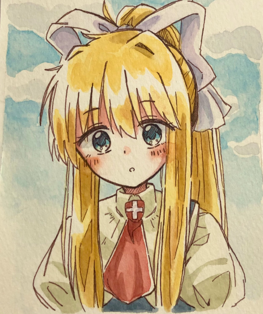 Safebooru - 1girl :o air (visual novel) blonde hair blue eyes blush ...