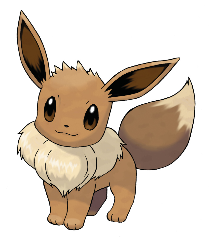 Safebooru - :3 animal focus brown eyes closed mouth eevee full body ...