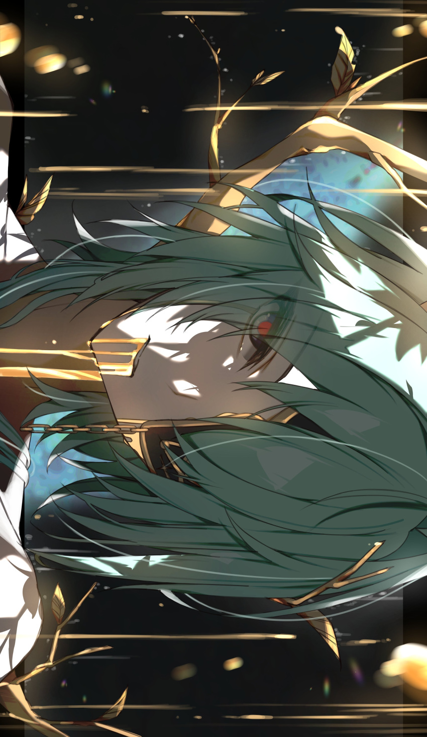 Safebooru - 1boy absurdres anaxa (honkai: star rail) aqua hair blood blood from mouth blue eyes ...