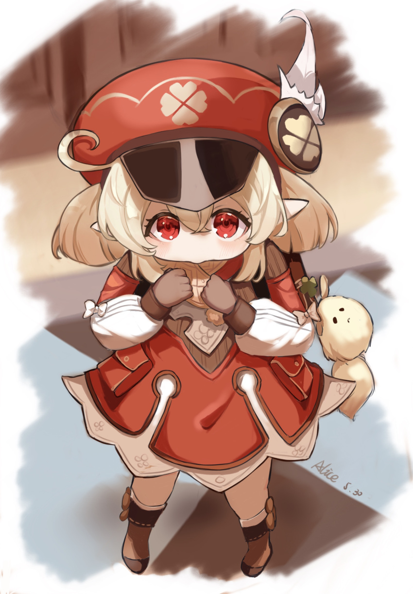 Safebooru - 1girl ahoge backpack bag bag charm bangs blush boots brown footwear brown gloves ...