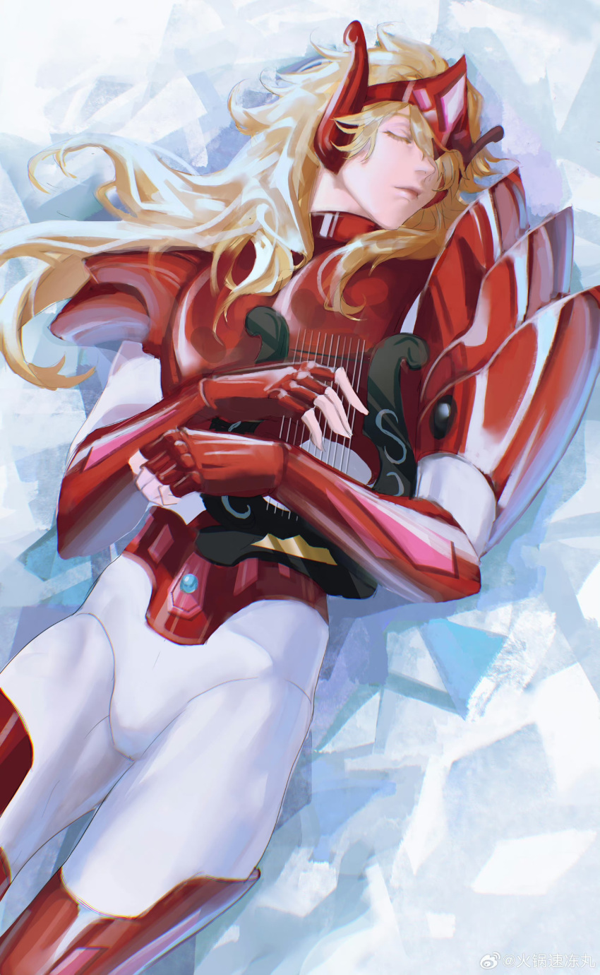 Safebooru - 1boy 632698090 absurdres androgynous armor benetnasch eta mime bishounen blonde hair ...