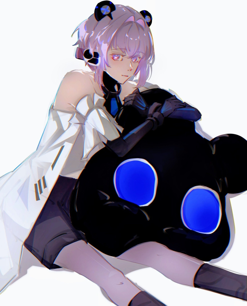 Safebooru - 1boy alternate hair length alternate hairstyle animal ears bare shoulders bear ears ...