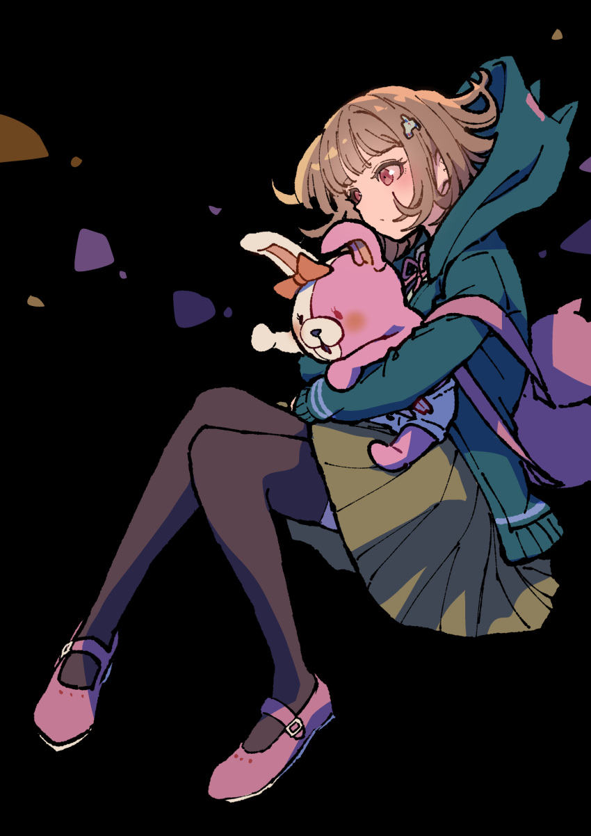 Safebooru - 1girl animal bag brown hair brown skirt danganronpa (series) danganronpa 2: goodbye ...