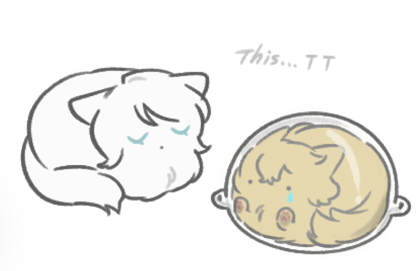 Safebooru - animal focus animalization cat cat loaf crying faust ...
