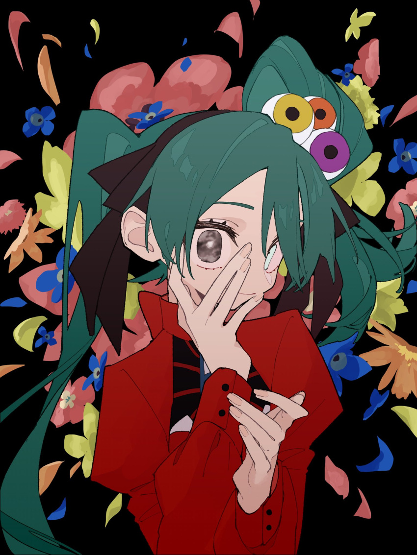 Safebooru - aqua eyes aqua hair closed mouth dress eye hair ornament ...