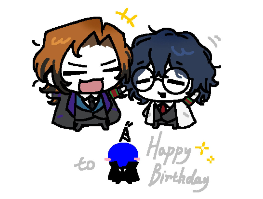 Safebooru - 2boys :3 arm up armband black coat black vest blue hair ...